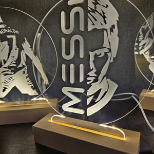 Ronaldo Messi Night Light Lamp Plug in Custom Personalized Bedroom ...