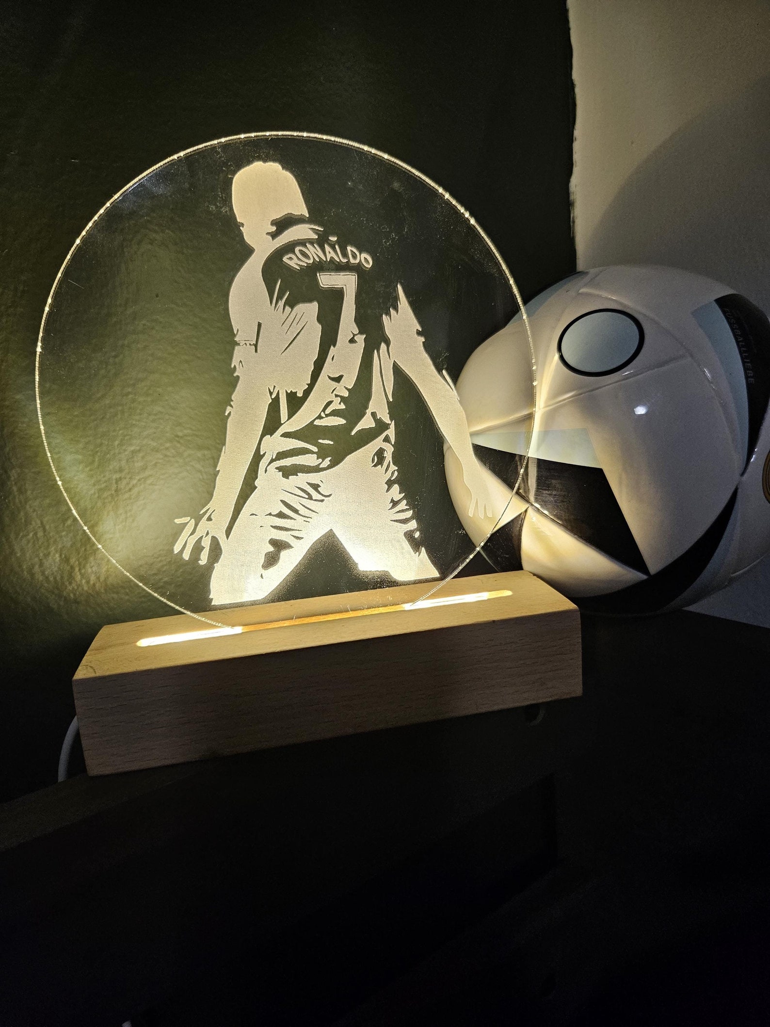 Ronaldo Messi Night Light Lamp Plug in Custom Personalized Bedroom ...