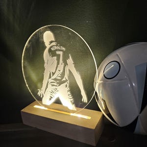 Ronaldo Messi Night Light Lamp Plug in Custom Personalized Bedroom ...