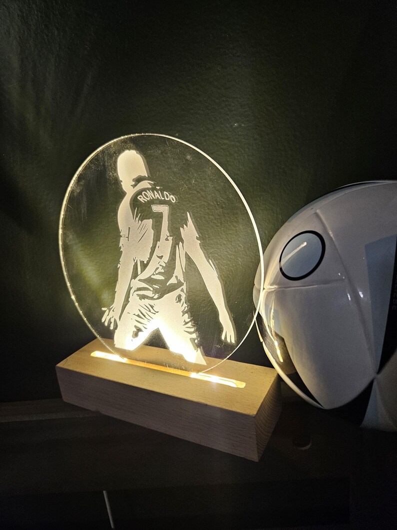 Ronaldo Messi Night Light Lamp Plug in Custom Personalized Bedroom ...