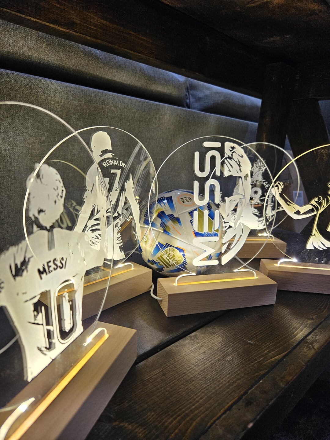 Ronaldo Messi Night Light Lamp Plug in Custom Personalized Bedroom ...