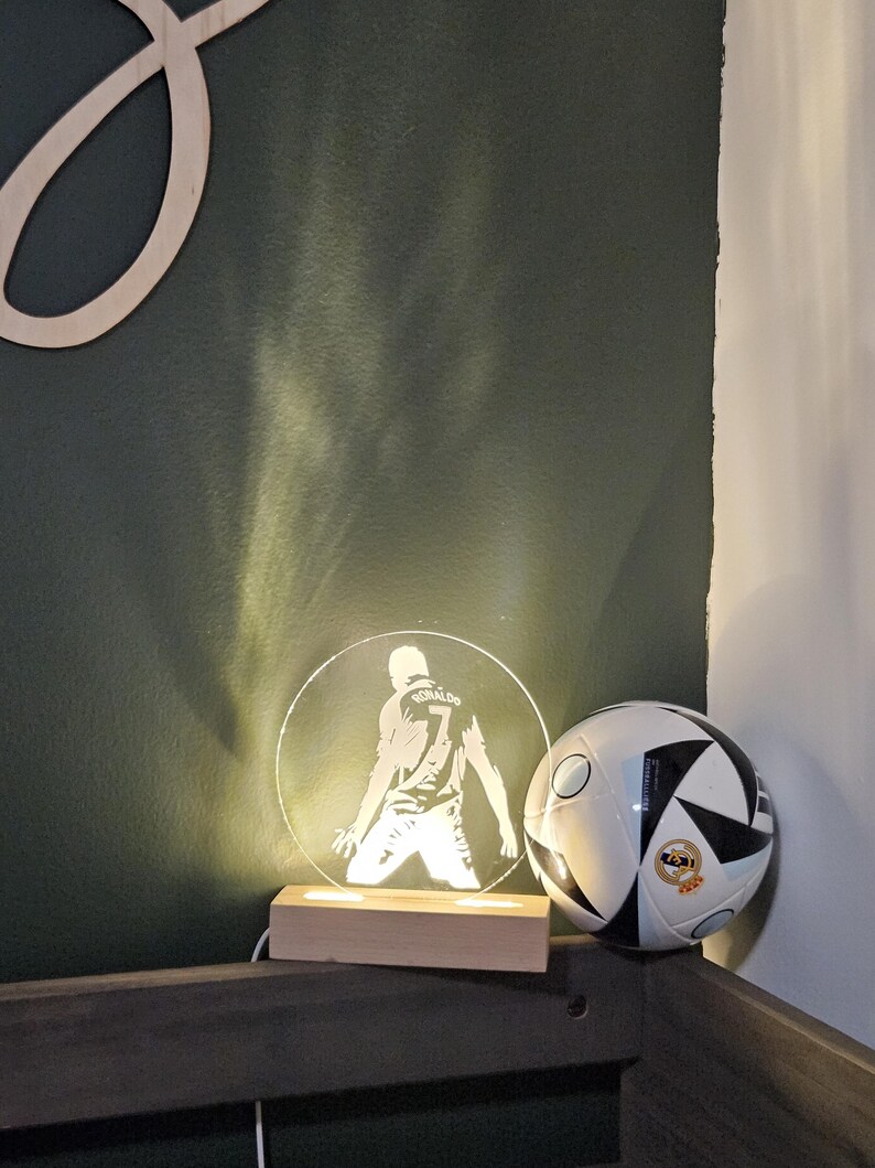 Ronaldo Messi Night Light Lamp Plug in Custom Personalized Bedroom ...