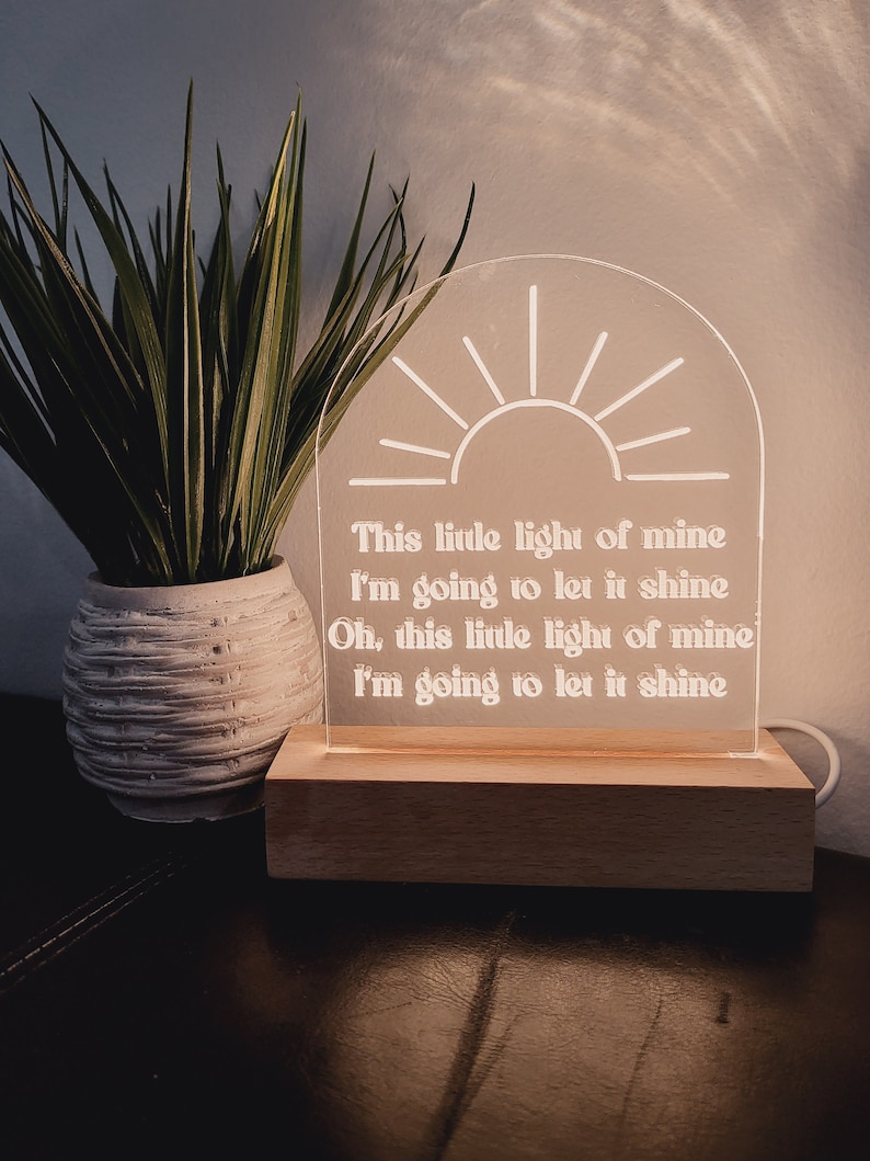 This Little Light of Mine Modern Christian Nursery Bedroom Night Light ...