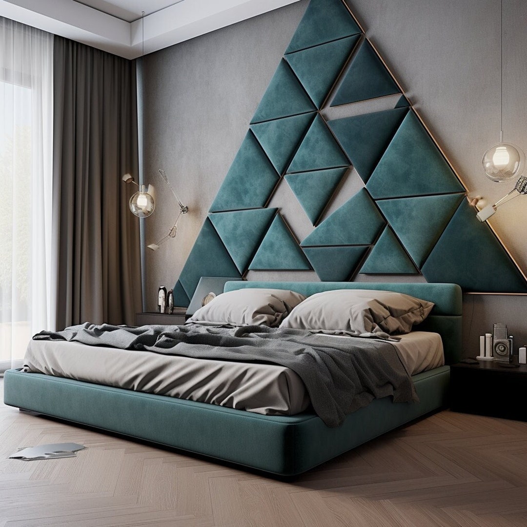 Triangular Comfort: Handcrafted Upholstered Panels for Stylish Spaces ...