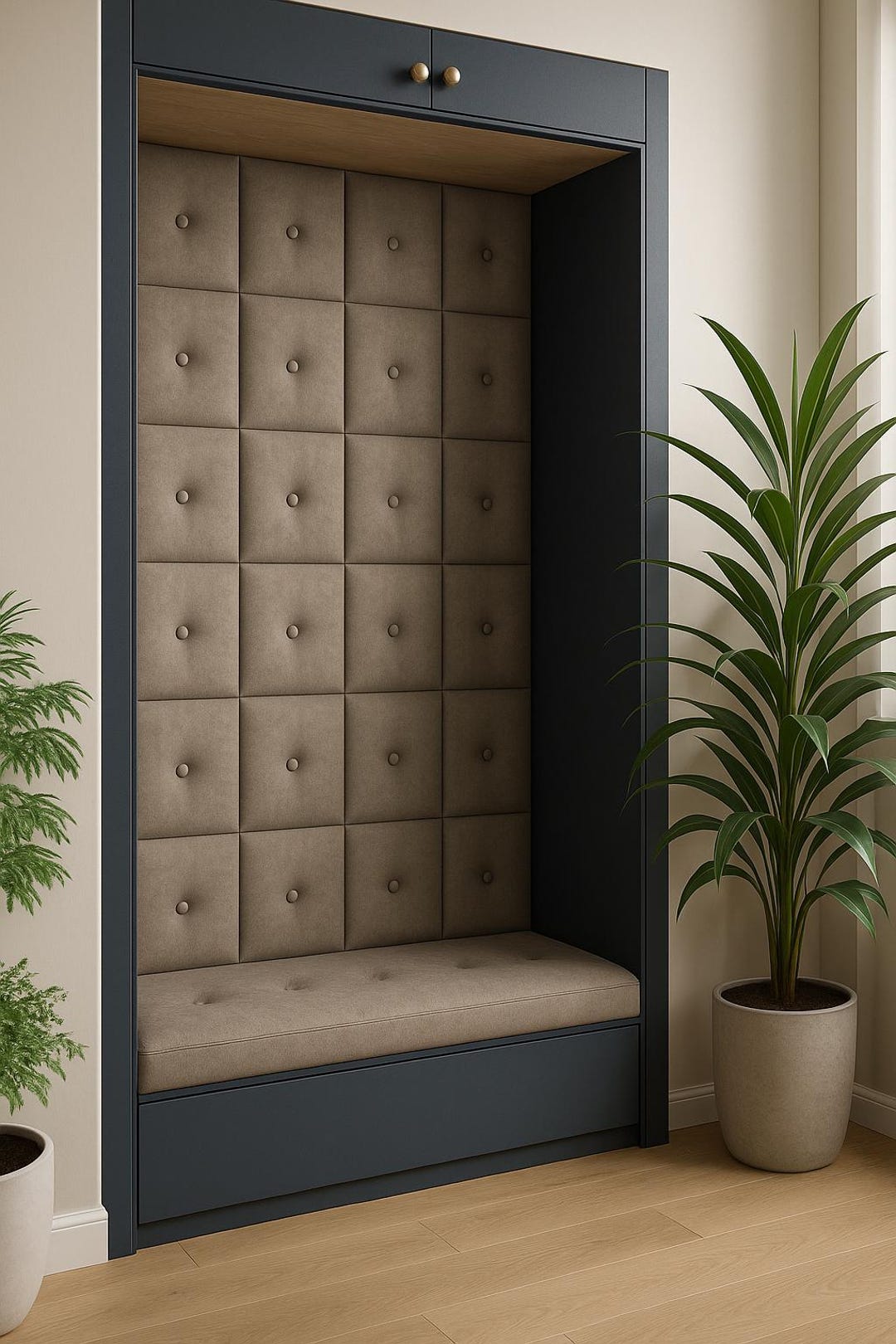 Exclusive Button-tufted Upholstered Wall Panels - Sleek Square ...