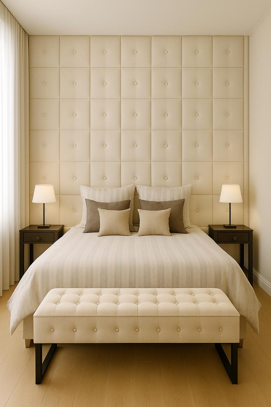 Exclusive Button-tufted Upholstered Wall Panels - Sleek Square ...