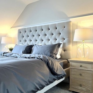 Luxurious Chesterfield Quilted Capitone Upholstered Panel Headboard ...