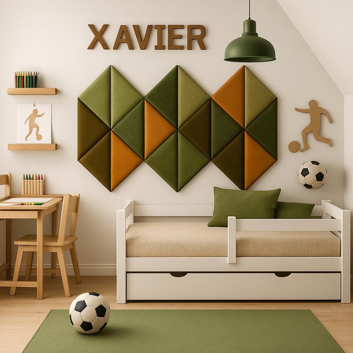 Custom-made Chic Right Triangle Upholstered Panels - Contemporary ...