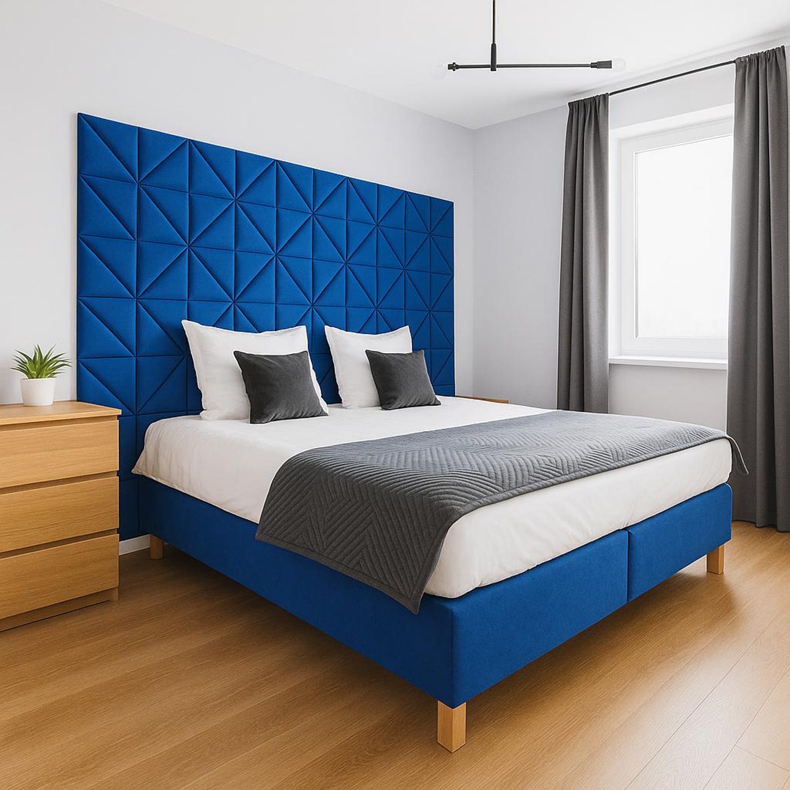 Custom-made Chic Right Triangle Upholstered Panels - Contemporary ...