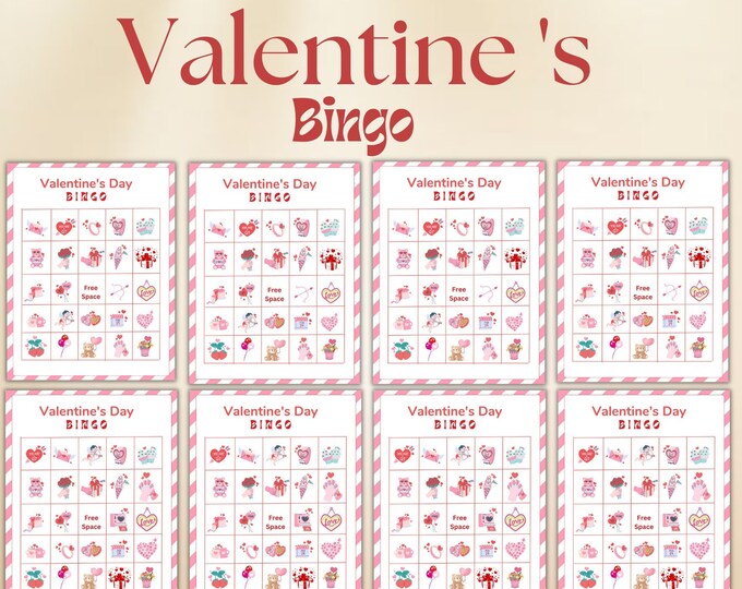 Valentine’s Day Bingo Game | Valentine’s Day Bingo | Valentine’s Day ...