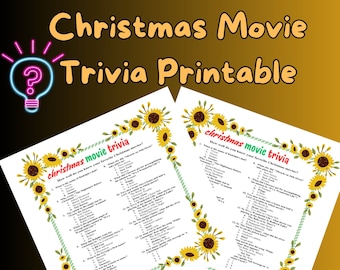 Christmas Movie Trivia Game | Christmas Movie Printable Trivia ...