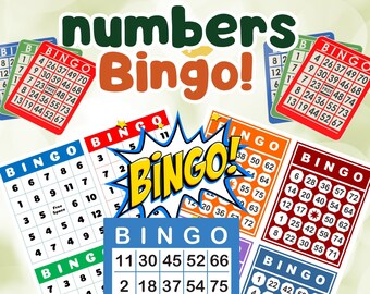 Number Bingo 0-20, PDF, Instant Download, Learning Numbers, Mathematics ...