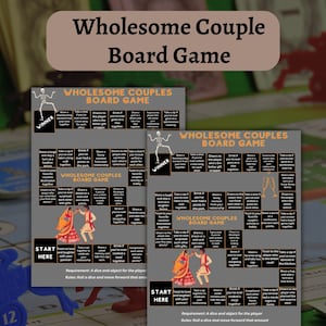 Wholesome Couple Board Game - Printable Digital Download for ...