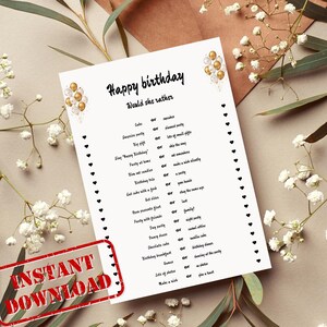Printable Birthday Would She Rather Game | Fun Party Activity | Instant ...
