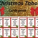 Christmas Taboo Game, Family Party Game, Printable Christmas Family ...