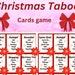 Christmas Taboo Game, Family Party Game, Printable Christmas Family ...