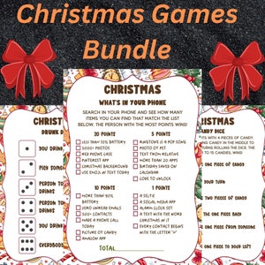 Printable Christmas Game Bundle | Christmas Party Games | Christmas ...