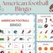 American Football Bingo, Superbowl Bingo, Football Game, Instant ...