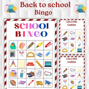 Back to School Game, School Bingo, Printable Bingo, | Back to School ...