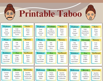 Printable Math Taboo Game,math Taboo Game, Instant Download,math Taboo ...