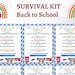 Back to School Survival Kit Printable Digital Download for A Successful ...