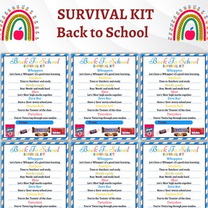 Back to School Survival Kit Printable Digital Download for A Successful ...