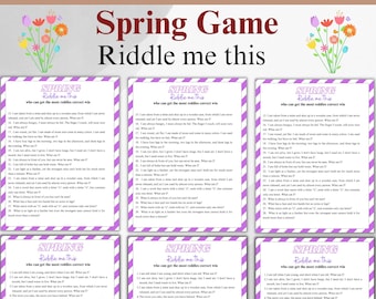 Spring Riddle Me This Game, Printable Spring Riddle Me This Game ...