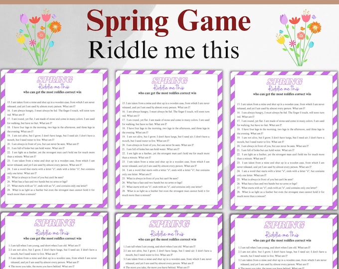 Spring Riddle Me This Game, Printable Spring Riddle Me This Game ...