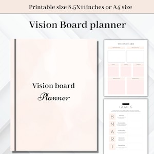 Printable Vision Board Planner | Vision Board Digital | Printable ...