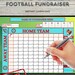 Editable Football Fundraiser Squares Template | Customizable ...