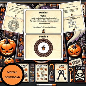 Halloween Escape Room Game | Interactive Printable Puzzles | Spooky ...