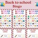 Back to School Game, School Bingo, Printable Bingo, Back to School ...