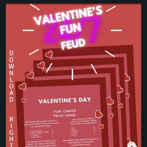 Valentines Day Friendly Feud Game, Family Feud Quiz, Valentine Family ...