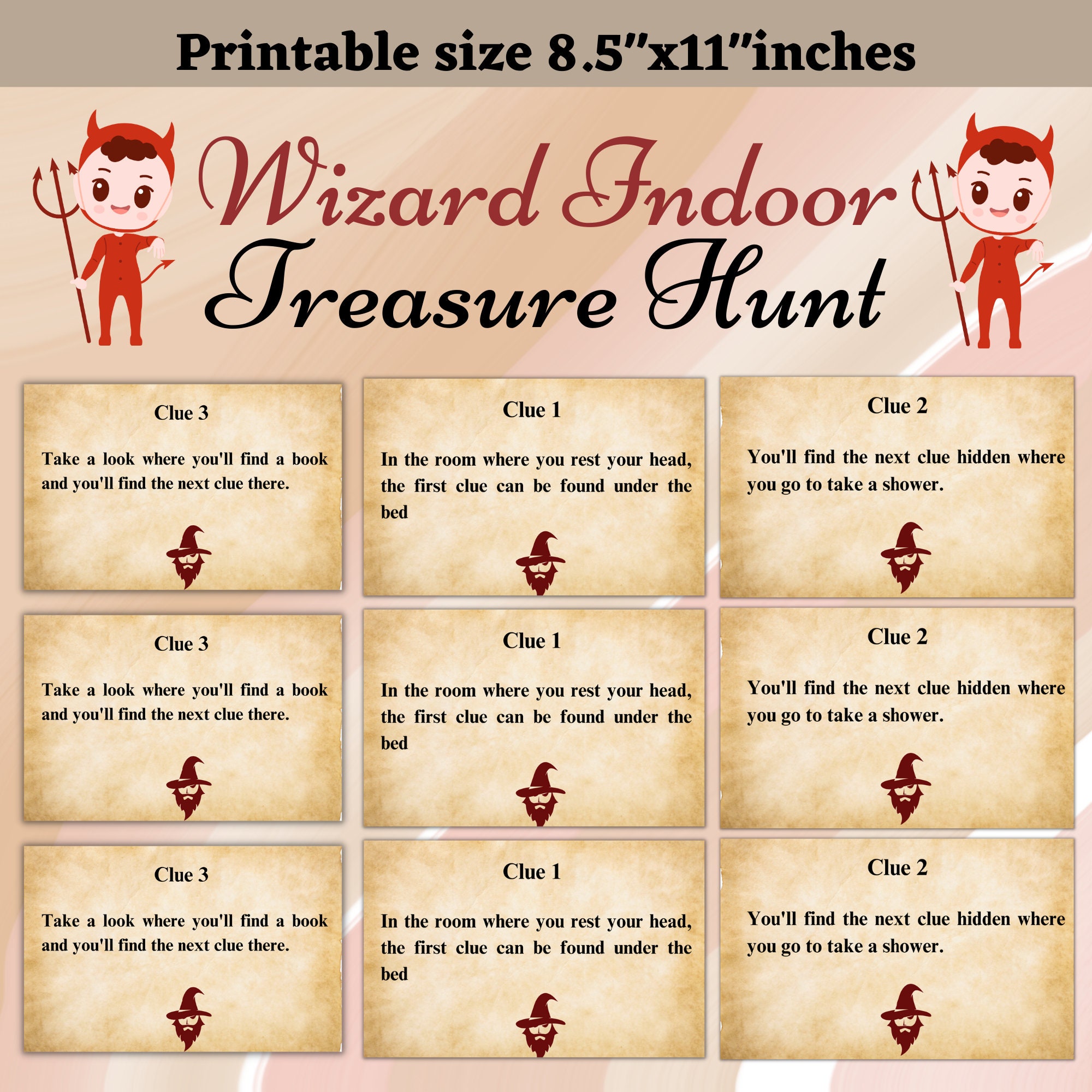 Wizard Indoor Treasure Hunt, Fun Activity for Kids and Families ...