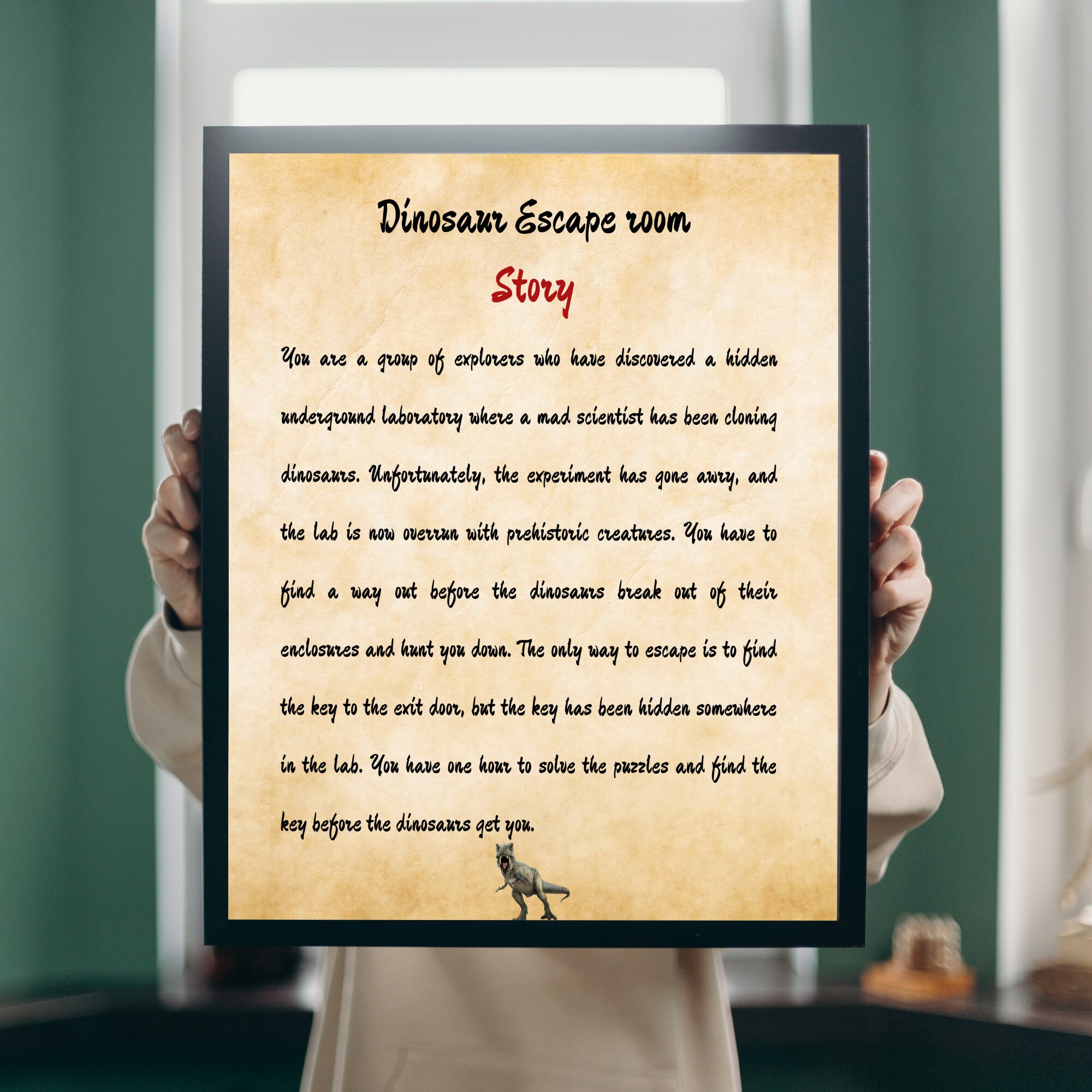 Dinosaur Escape Room Game | Printable DIY Kit (instant Download) - Etsy