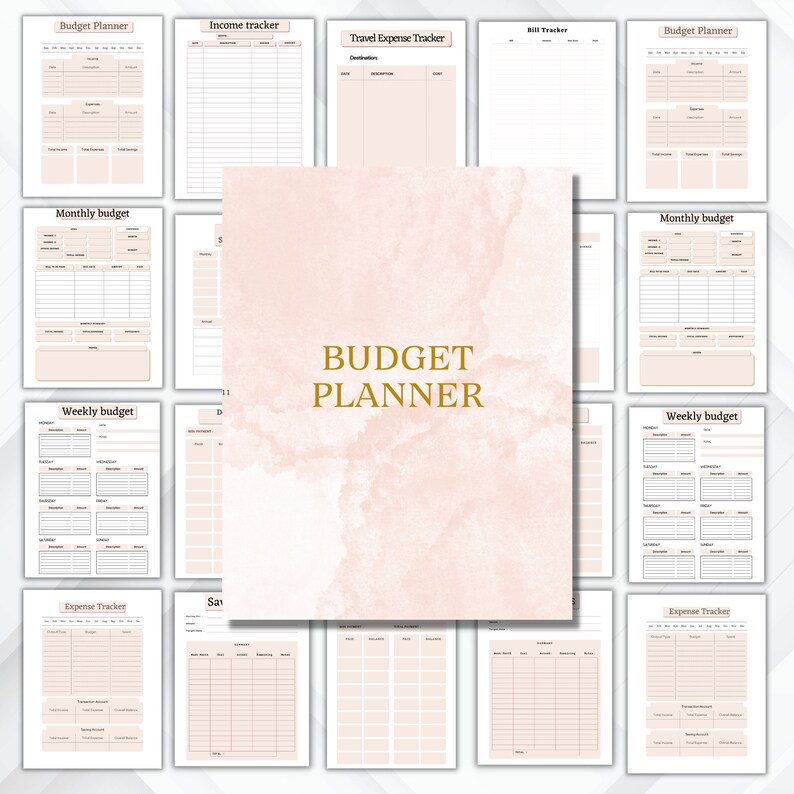 Printable Budget Planner Kit | Financial Organizer (PDF) - Etsy