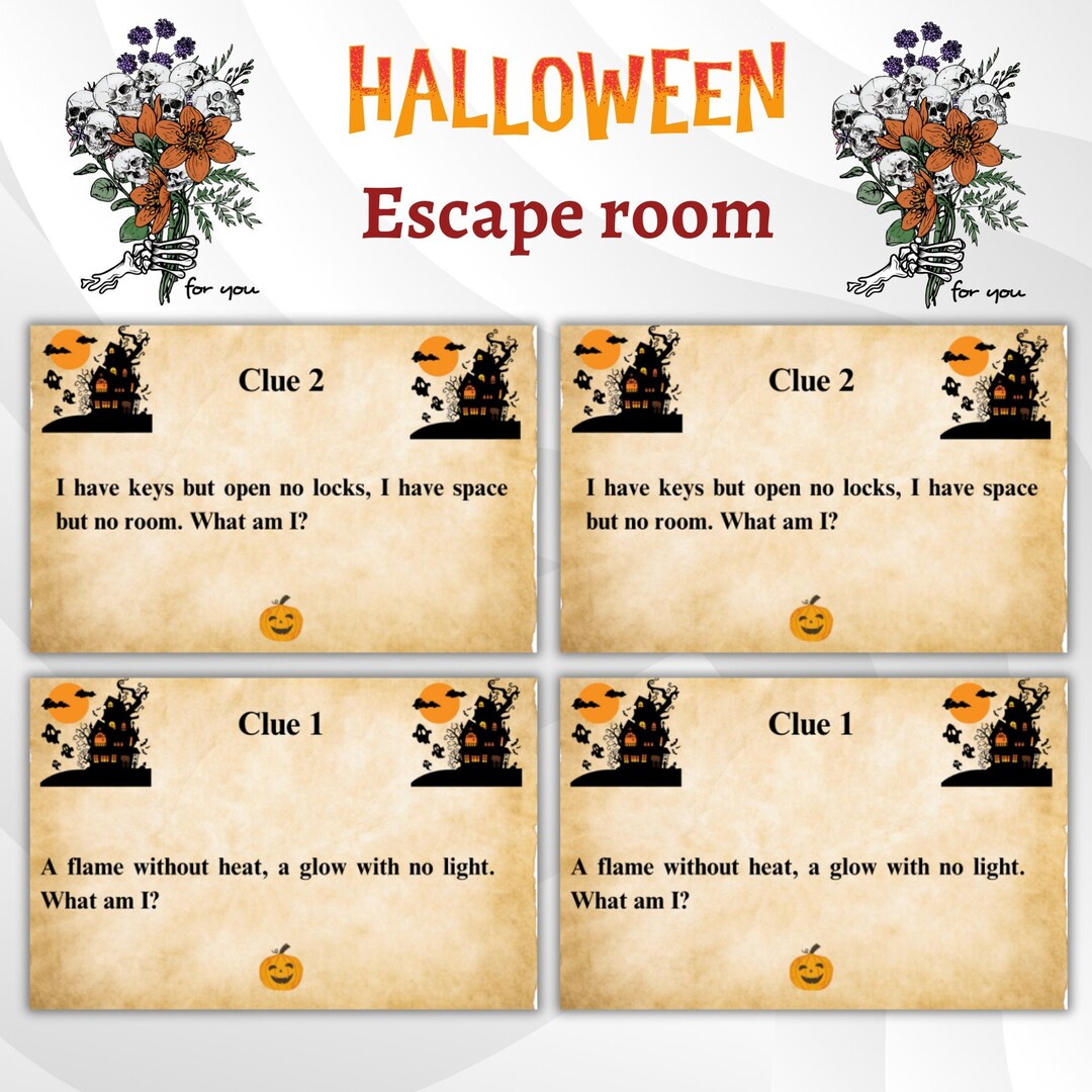 The Haunted Enigma: A Halloween Escape Room Adventure, Printable Escape ...