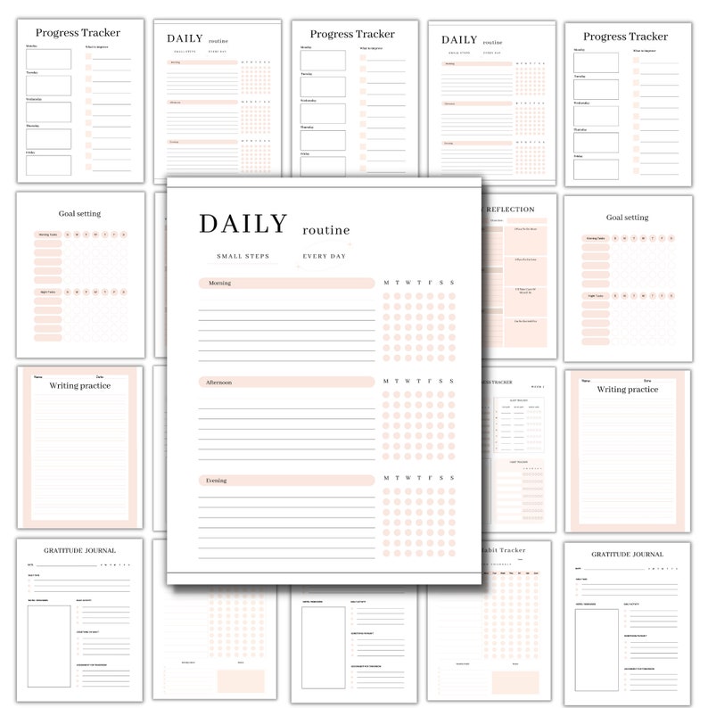 Printable Habit Tracker Daily Routine and Goal Tracking - Etsy