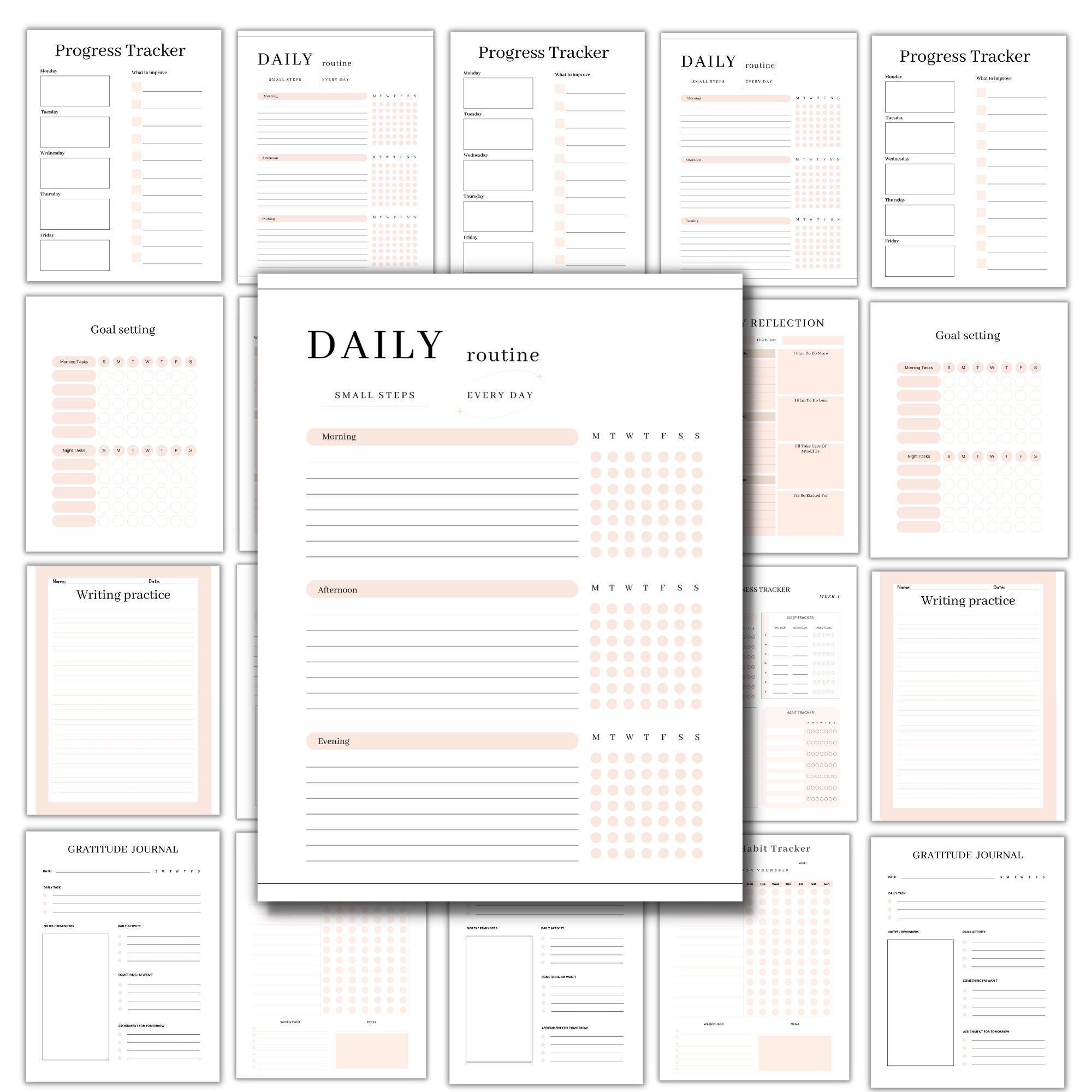 Printable Habit Tracker | Daily Routine and Goal Tracking | Habit ...