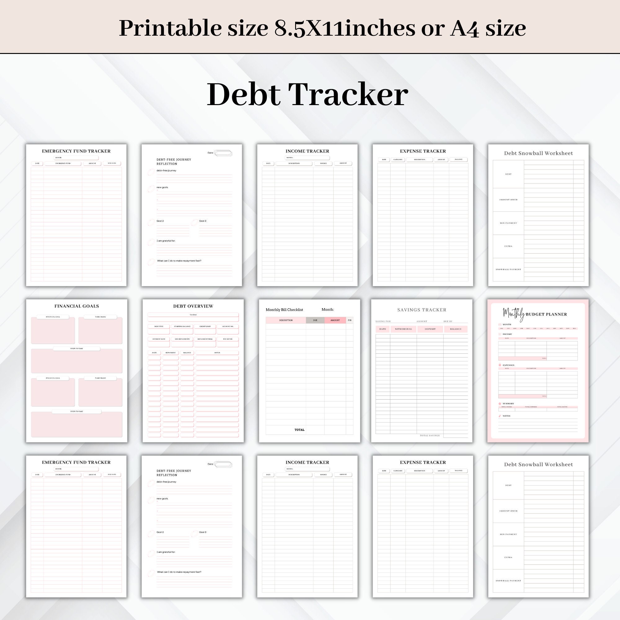 Printable Debt Tracker Debt Tracker - Snowball Debt Tracker Printable ...