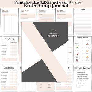 Printable Brain Dump Journal | Brain Dump Journal | A4, US Letter ...