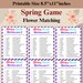 Spring Flower Matching Game, Printable Spring Flower Matching Game ...