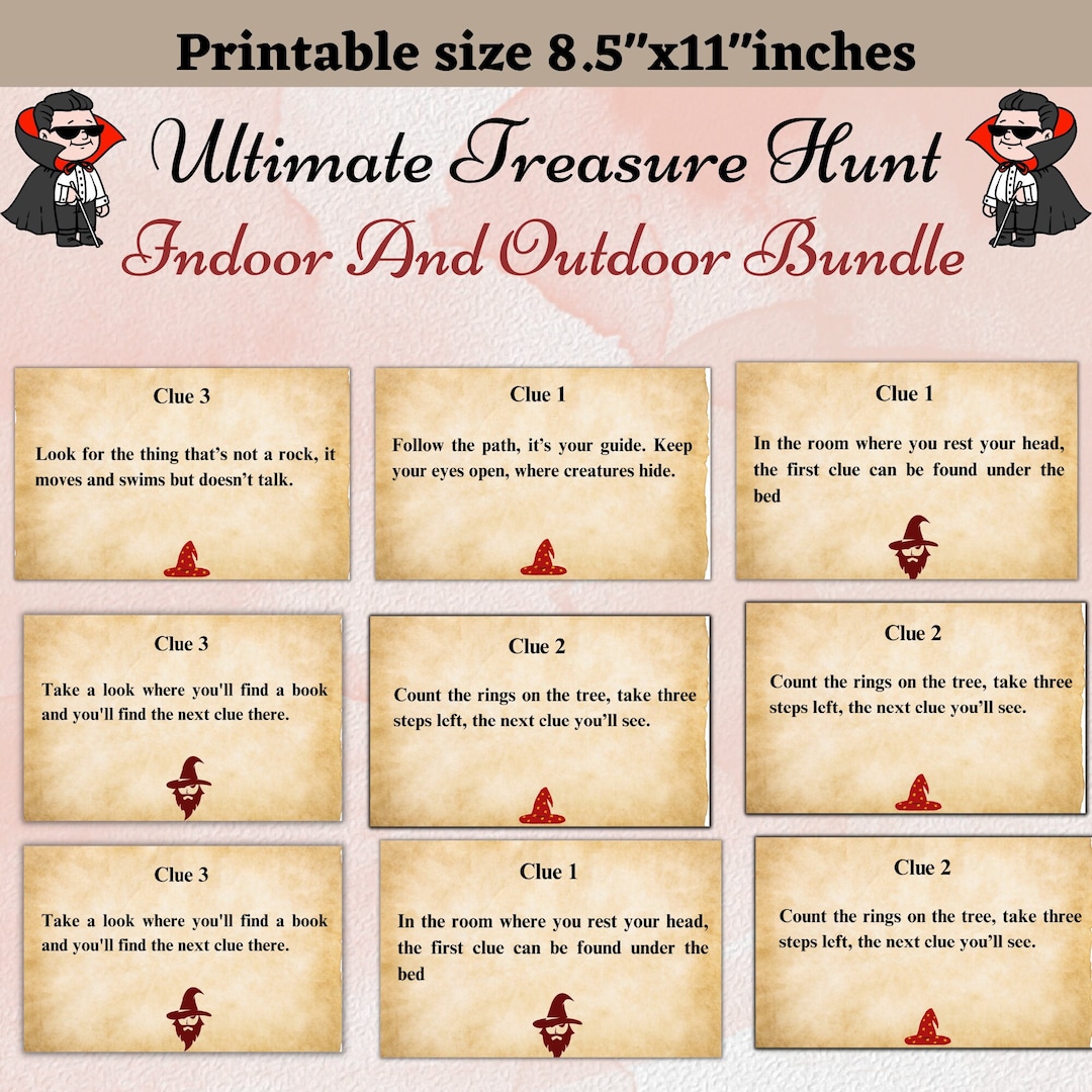 Ultimate Indoor and Outdoor Treasure Hunt, Fun and Interactive Game for ...