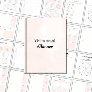 Printable Vision Board Planner | Vision Board Digital | Printable ...