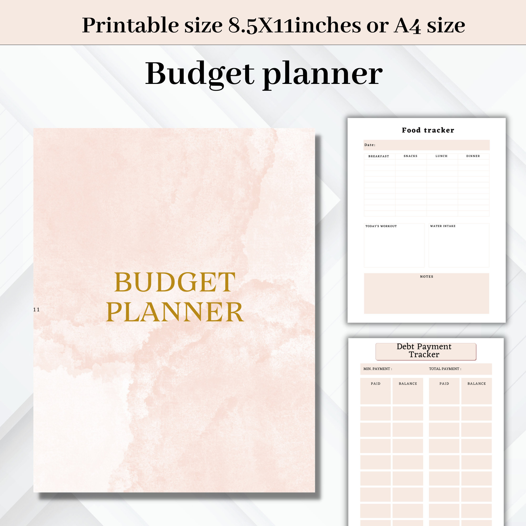Printable Budget Planner Kit | Financial Organizer (PDF) - Etsy
