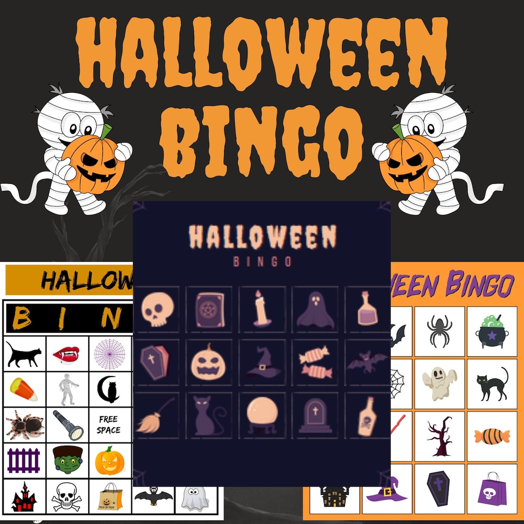 Halloween Bingo Bundle | Printable Halloween Bingo | Halloween Party ...