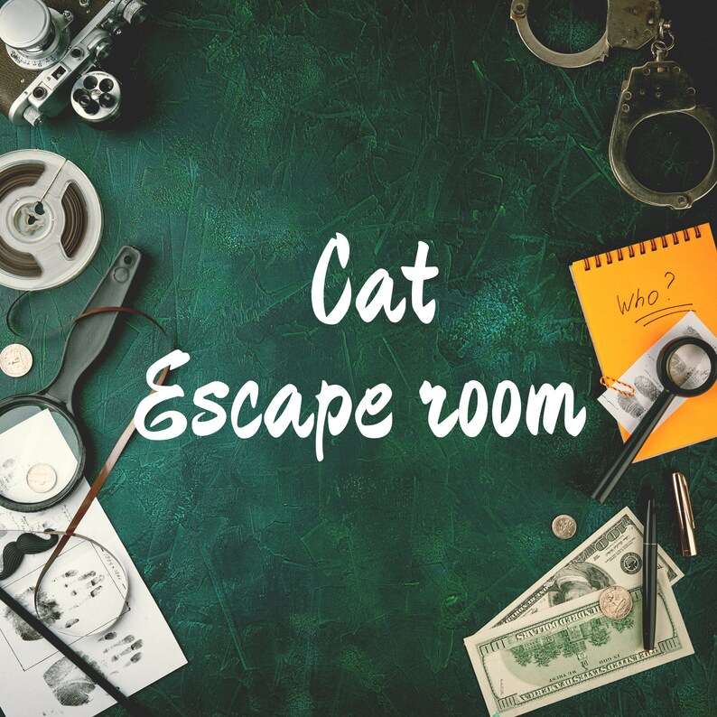 Printable Cat Cafe Escape Room, DIY Party Game (instant Download) - Etsy
