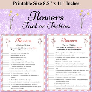Spring Flower Fact or Fiction, Printable Fact or Fiction, Spring Game ...