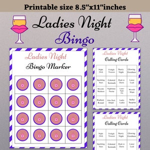 Ladies Night Bingo, Digital Game for a Fun Night In, Bingo Game, Ladies ...