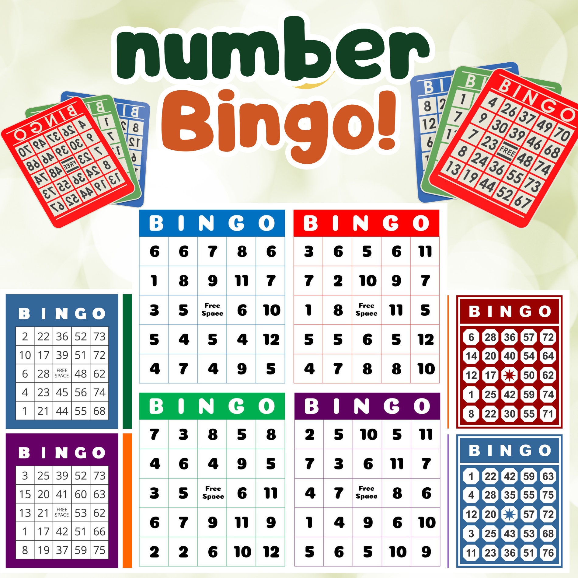Bingo Game Bundle , Bingo Game to Instantly Download, Bingo Game for ...